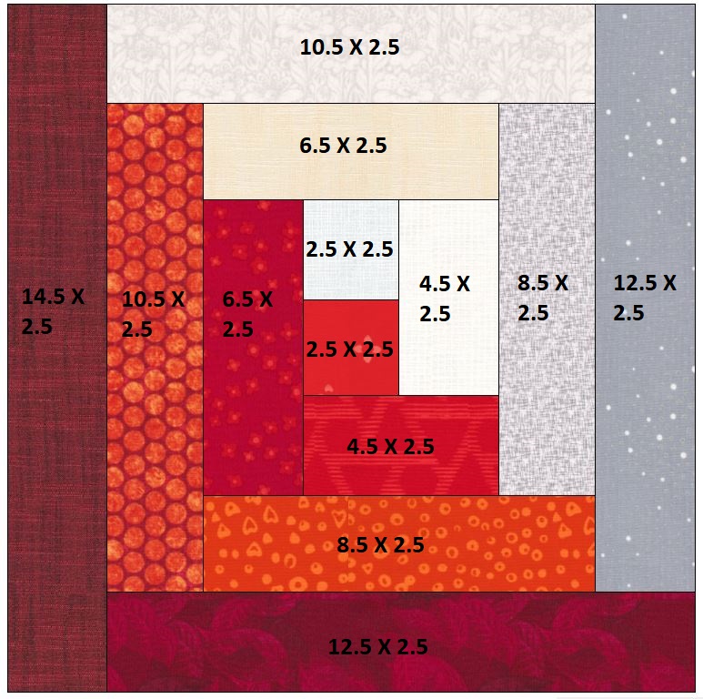 14 Inch Log Cabin Block Sew Comfy Quilts
