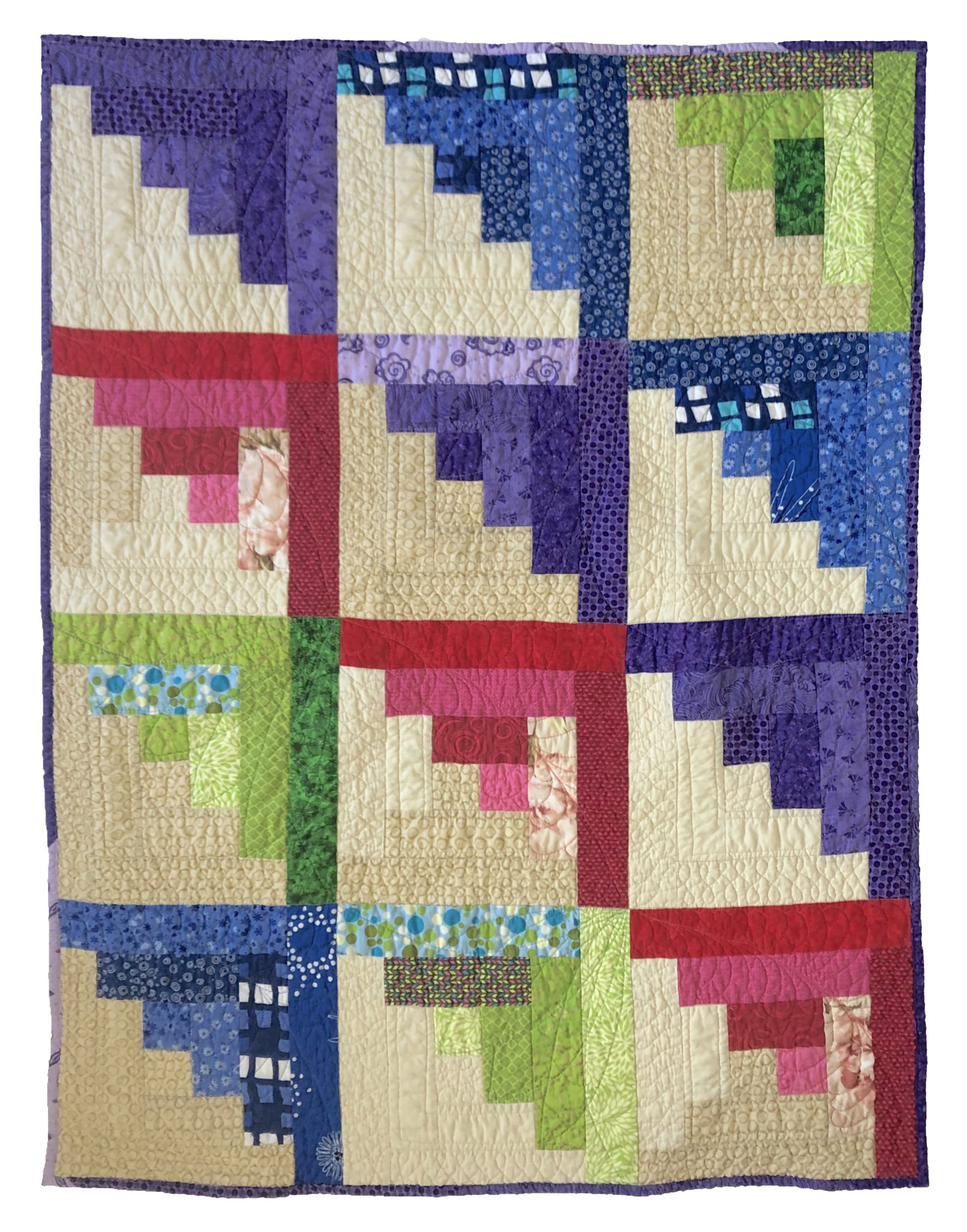 Rainbow Log Cabin Baby Quilt – Sew Comfy Quilts